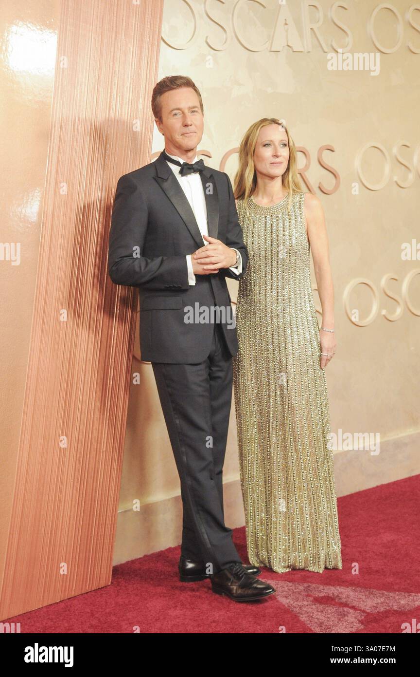 Edward Norton, Shauna Robertson at arrivals for The 97th Academy Awards ...
