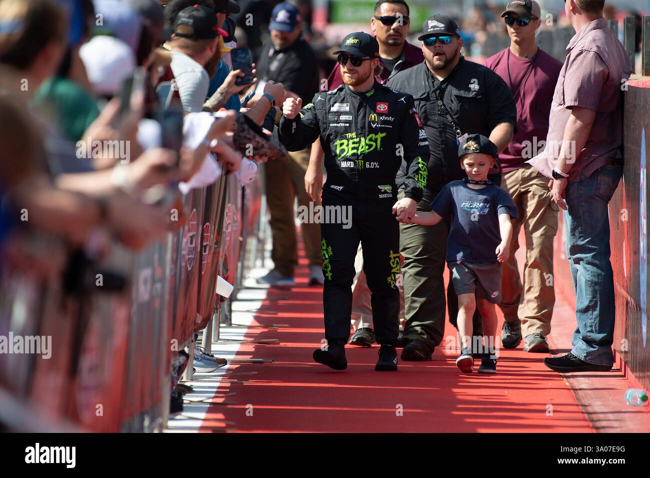 March 2, 2025: Tyler Reddick (45) 23XI Racing Toyota walking the red ...