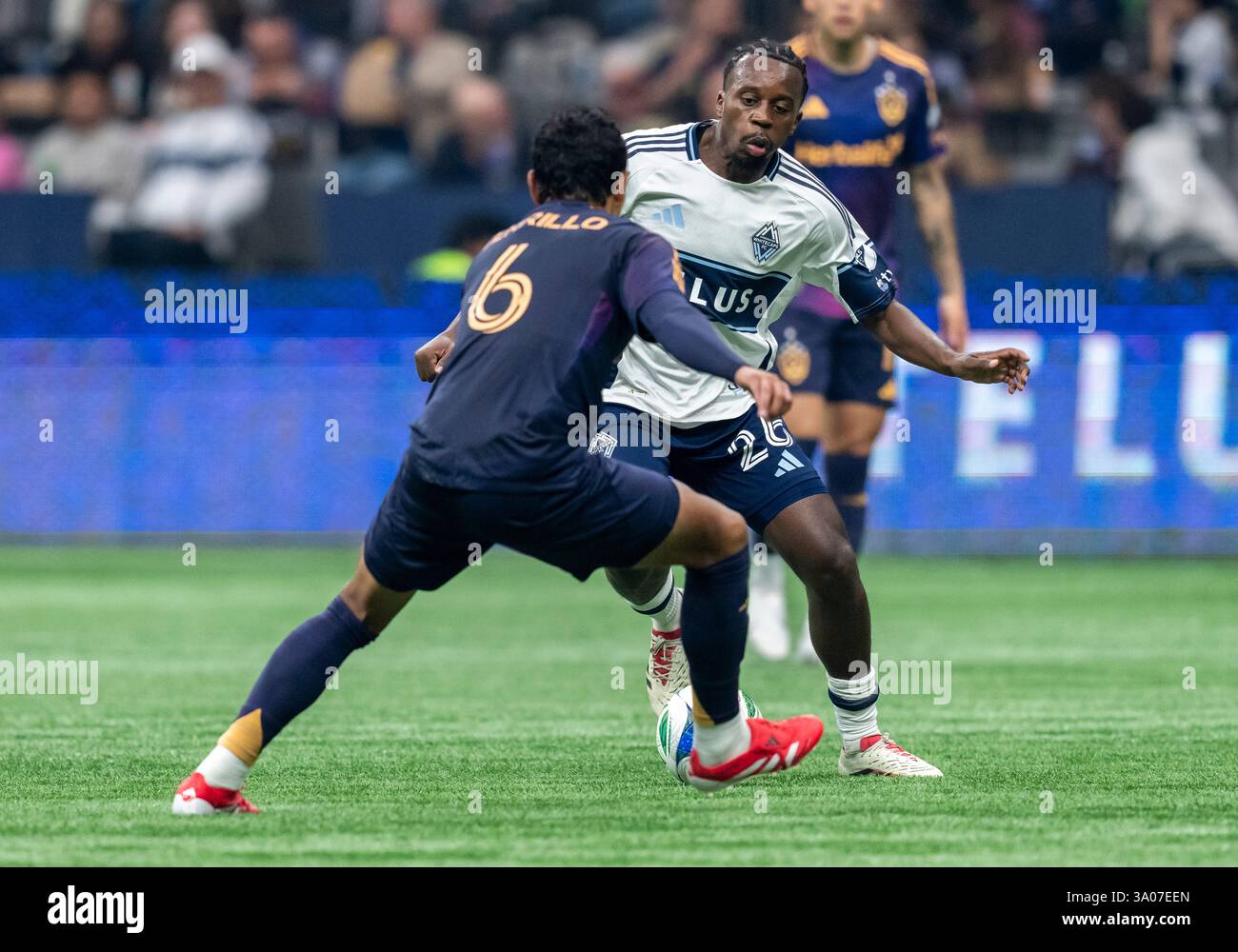 Vancouver, Canada. 02nd Mar, 2025. Los Angeles Galaxy's Edwin Cerrillo ...