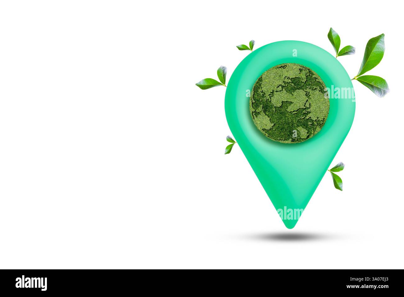 EcoFriendly Location Marker Featuring a Beautiful Earth Illustration ...