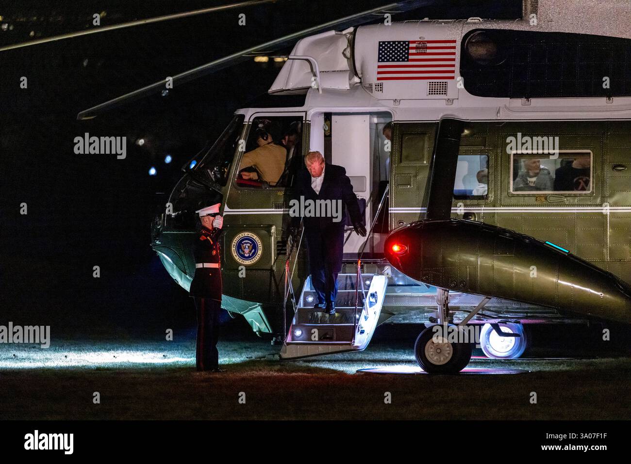 WASHINGTON – March 2, 2025: President Donald Trump and disembarks ...