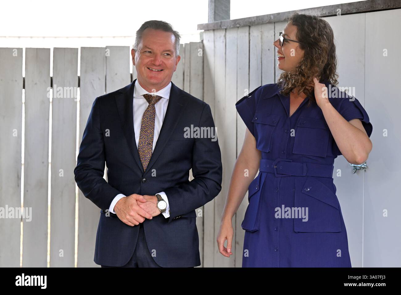 Minister for Climate Change Chris Bowen and Labor member for Canberra ...