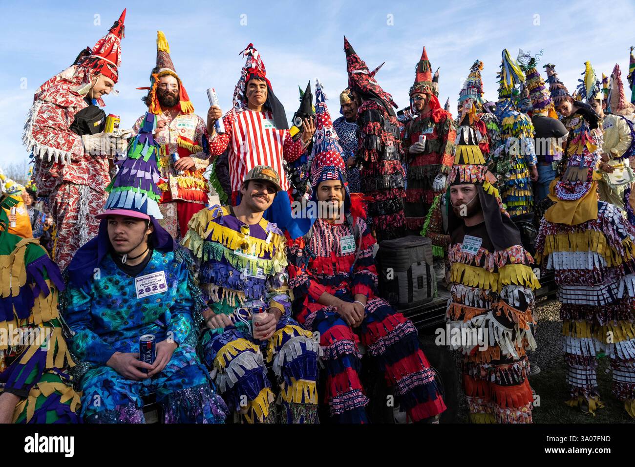 Parade participants are seen during the Church Point Courir de Mardi ...
