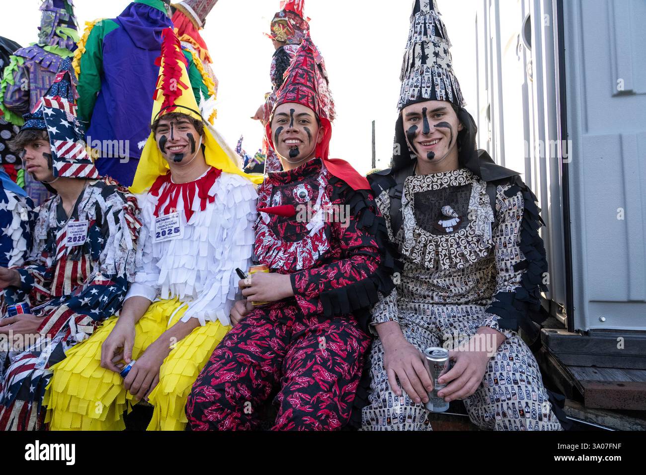Parade participants are seen during the Church Point Courir de Mardi ...