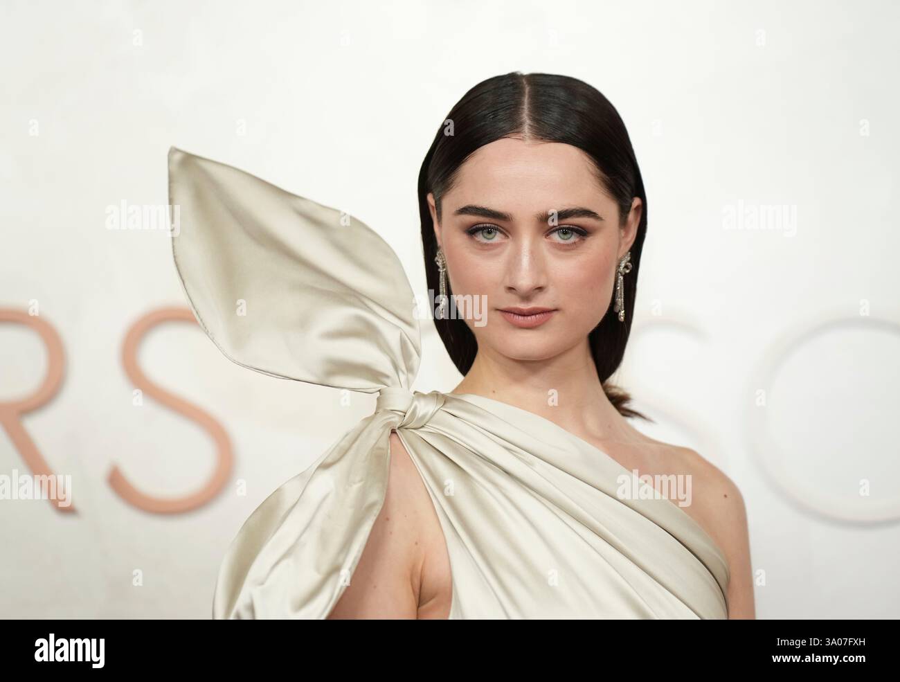 Raffey Cassidy arrives at the Oscars on Sunday, March 2, 2025, at the ...