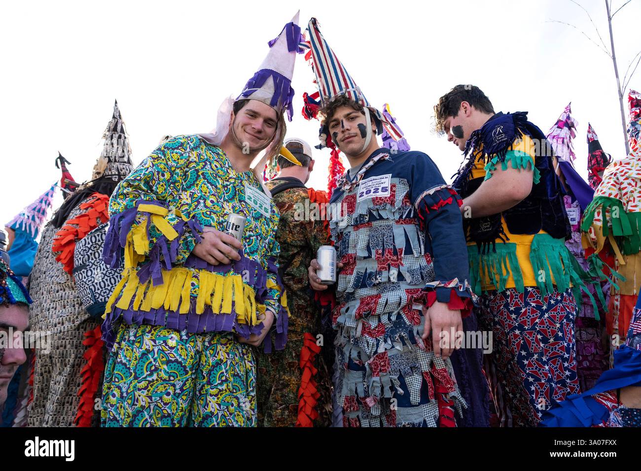 Parade participants are seen during the Church Point Courir de Mardi ...