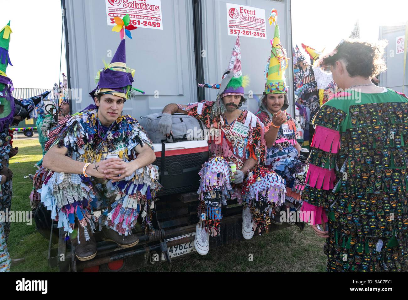 Parade participants are seen during the Church Point Courir de Mardi ...