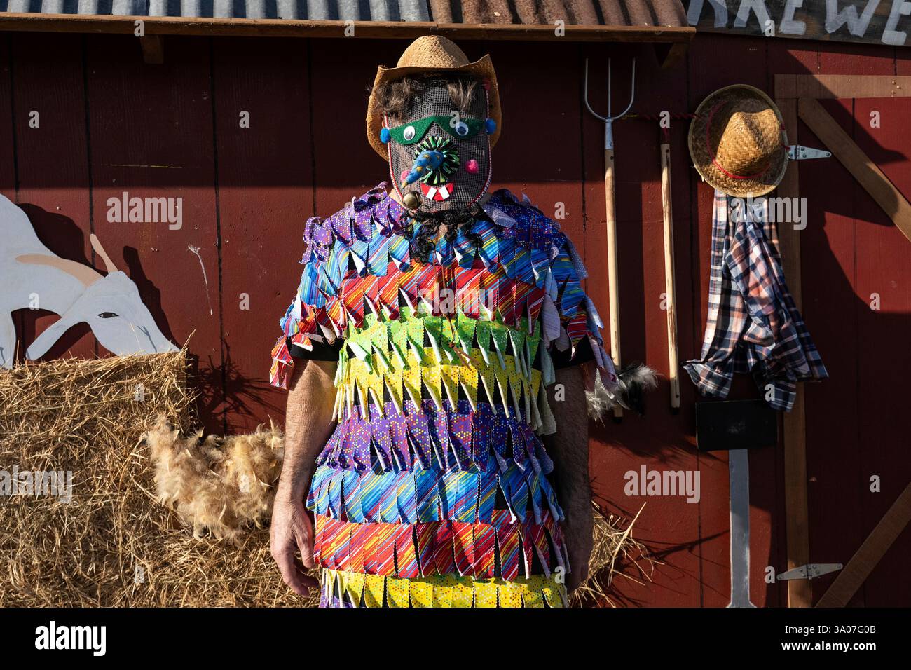 Parade participants are seen during the Church Point Courir de Mardi ...