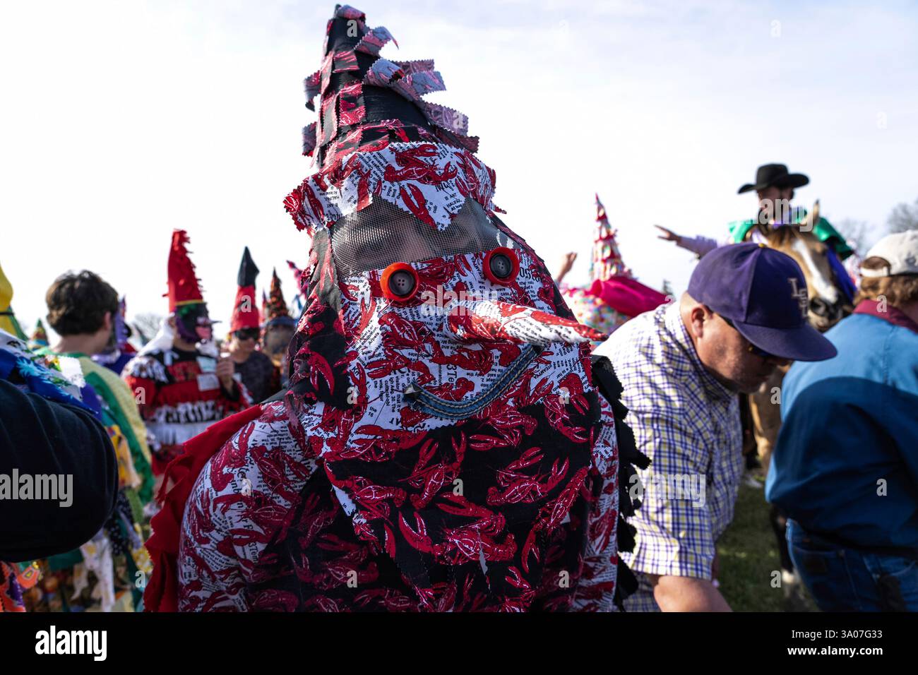 Parade participants are seen during the Church Point Courir de Mardi ...