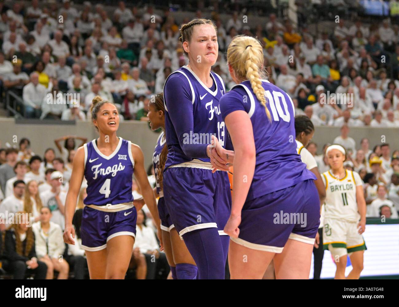 Waco, Texas, USA. 2nd Mar, 2025. TCU Horned Frogs center Sedona Prince ...