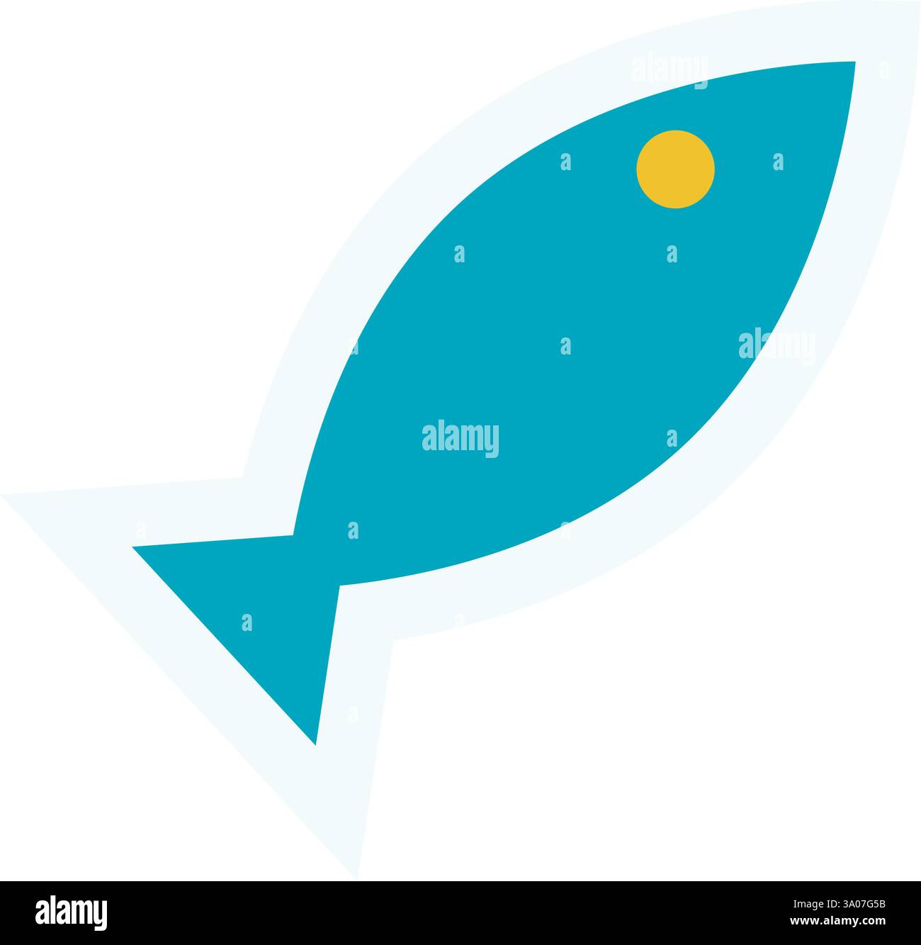 Modern Blue Fish Element Sticker Stock Vector Image & Art - Alamy