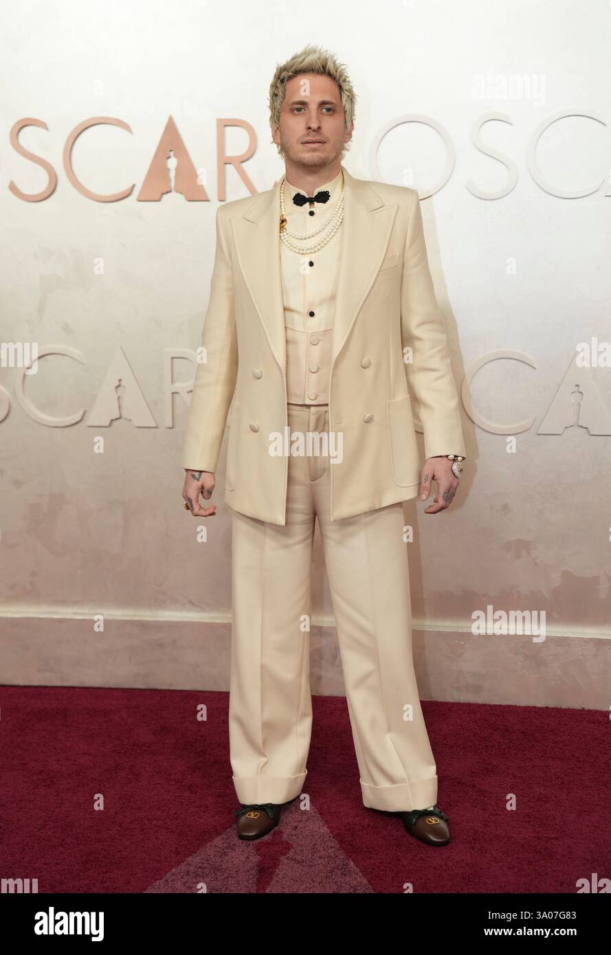 Andrew Watt arrives at the Oscars on Sunday, March 2, 2025, at the ...
