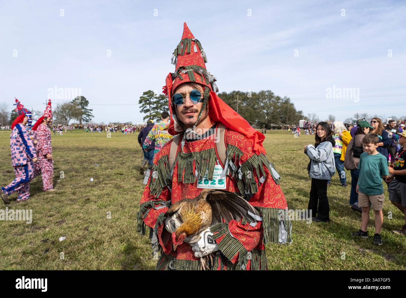 Parade participants are seen during the Church Point Courir de Mardi ...