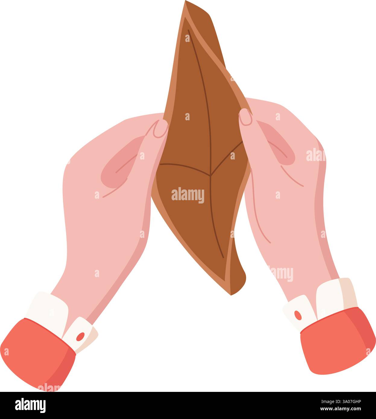 Female hands empty wallet Stock Vector Images - Alamy