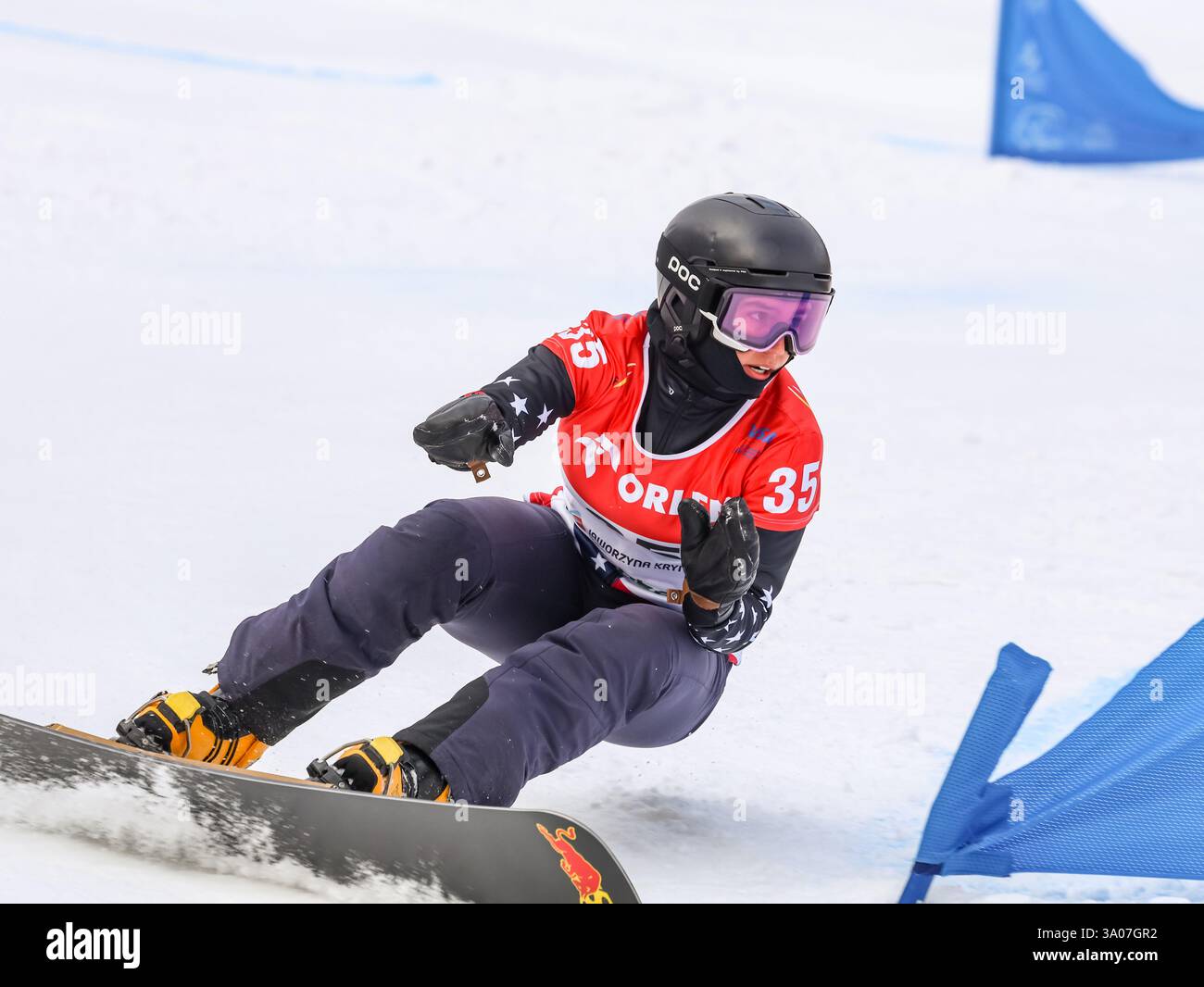Krynica Zdroj, Poland. 02nd Mar, 2025. Iris Pflum of the USA competes ...