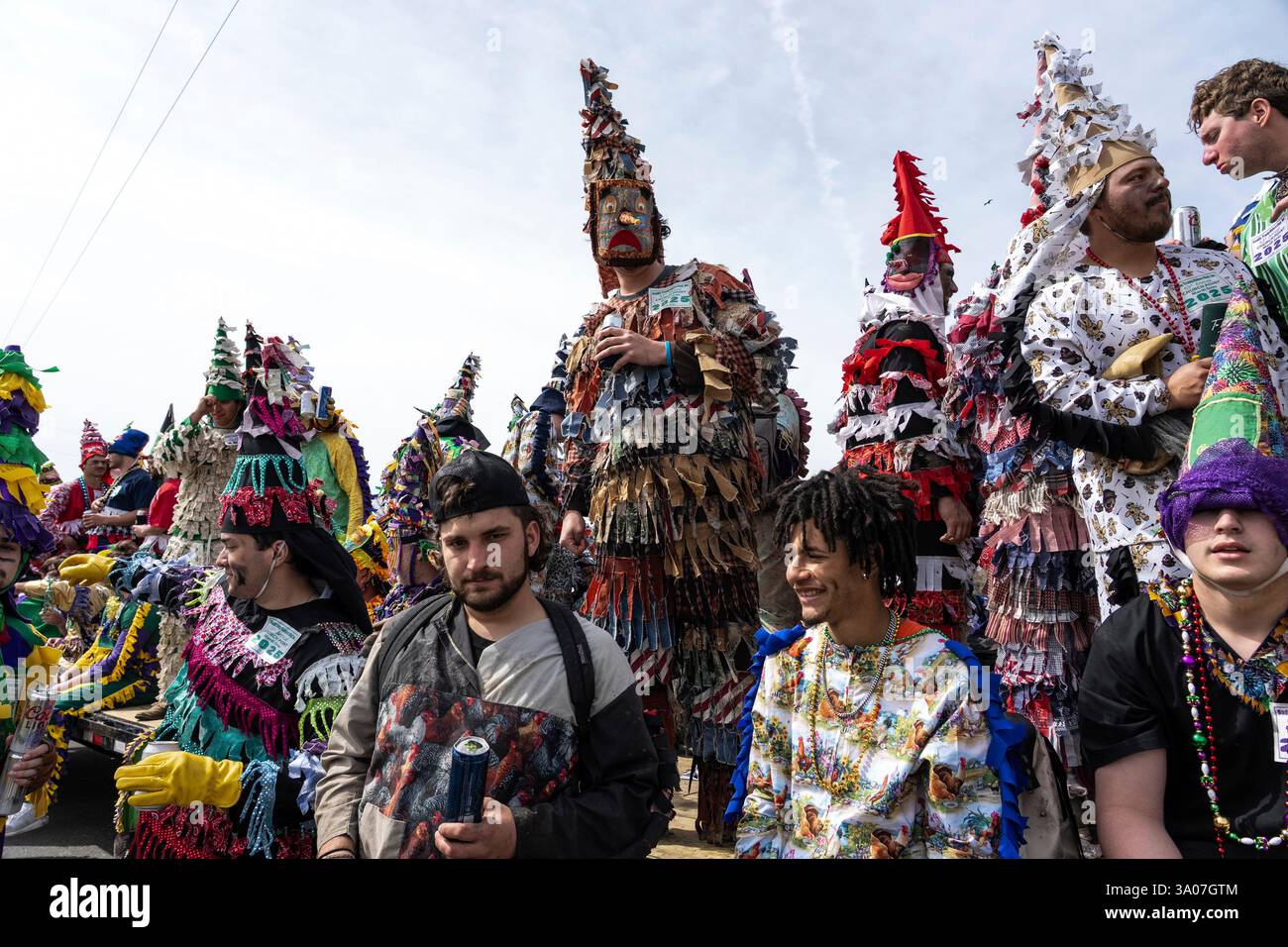 Parade participants are seen during the Church Point Courir de Mardi ...