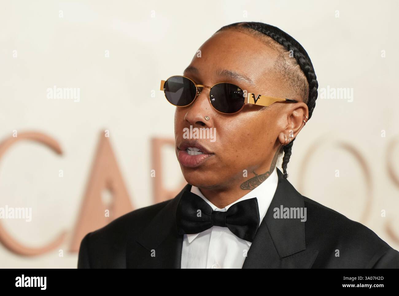 Lena Waithe arrives at the Oscars on Sunday, March 2, 2025, at the ...