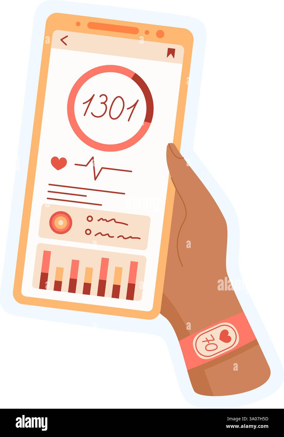 Sticker Of Hand Holding phone Stock Vector Image & Art - Alamy