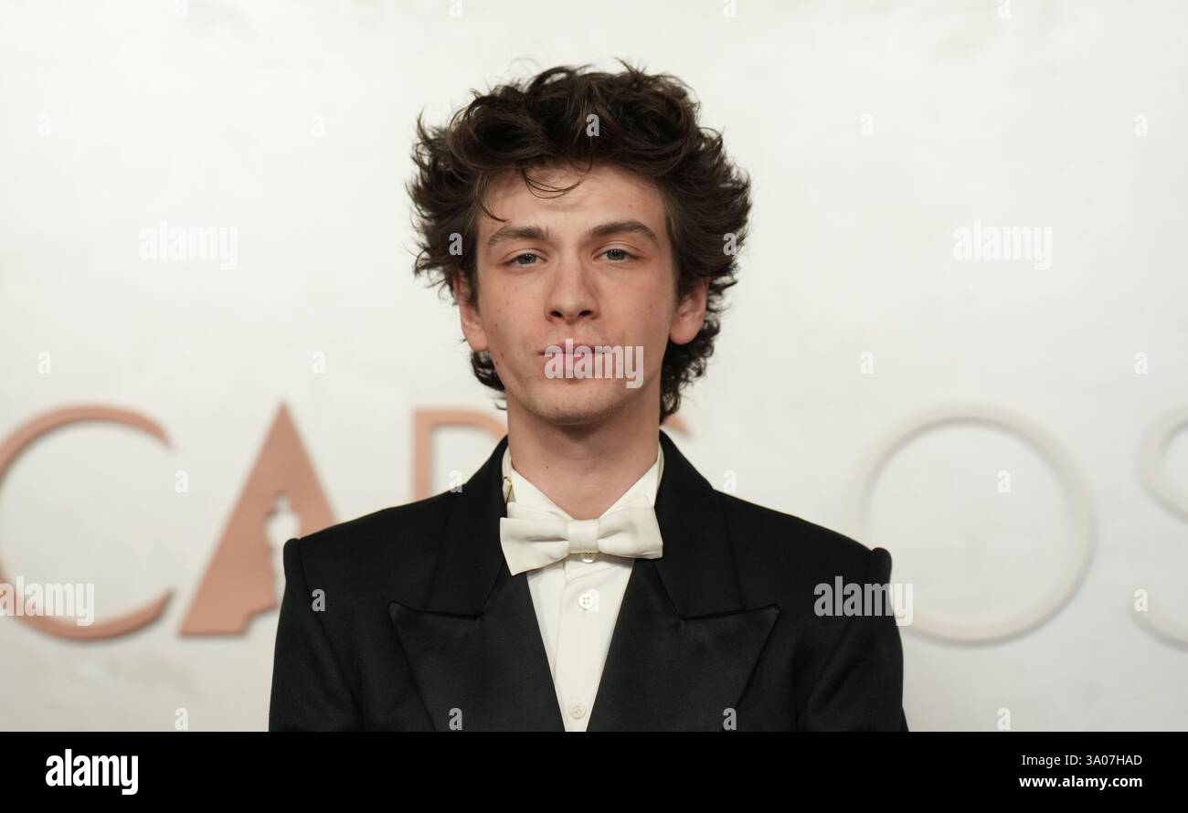 Mark Eydelshteyn arrives at the Oscars on Sunday, March 2, 2025, at the ...
