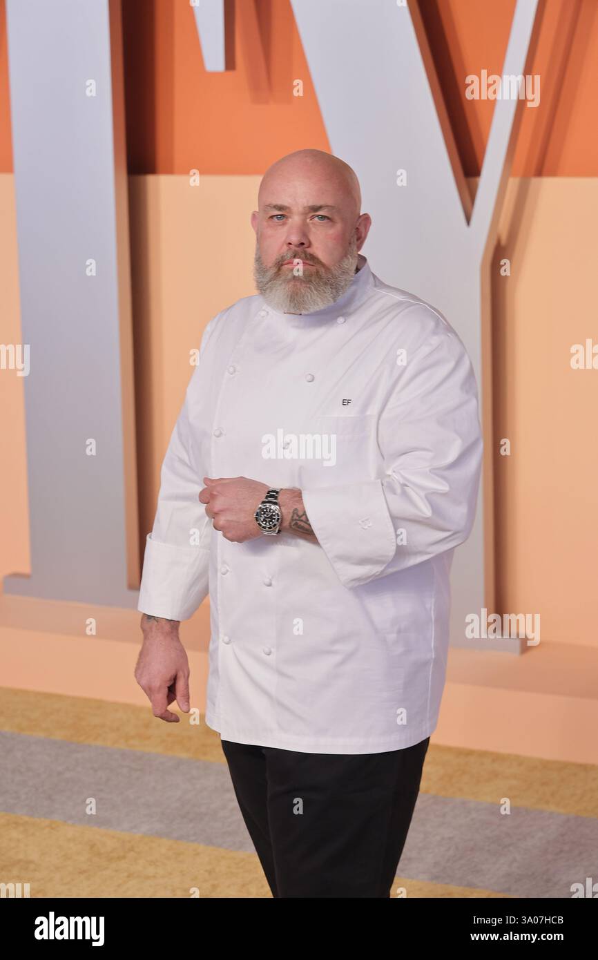 Evan Funke attends the 2025 Vanity Fair Oscar Party at Wallis Annenberg ...