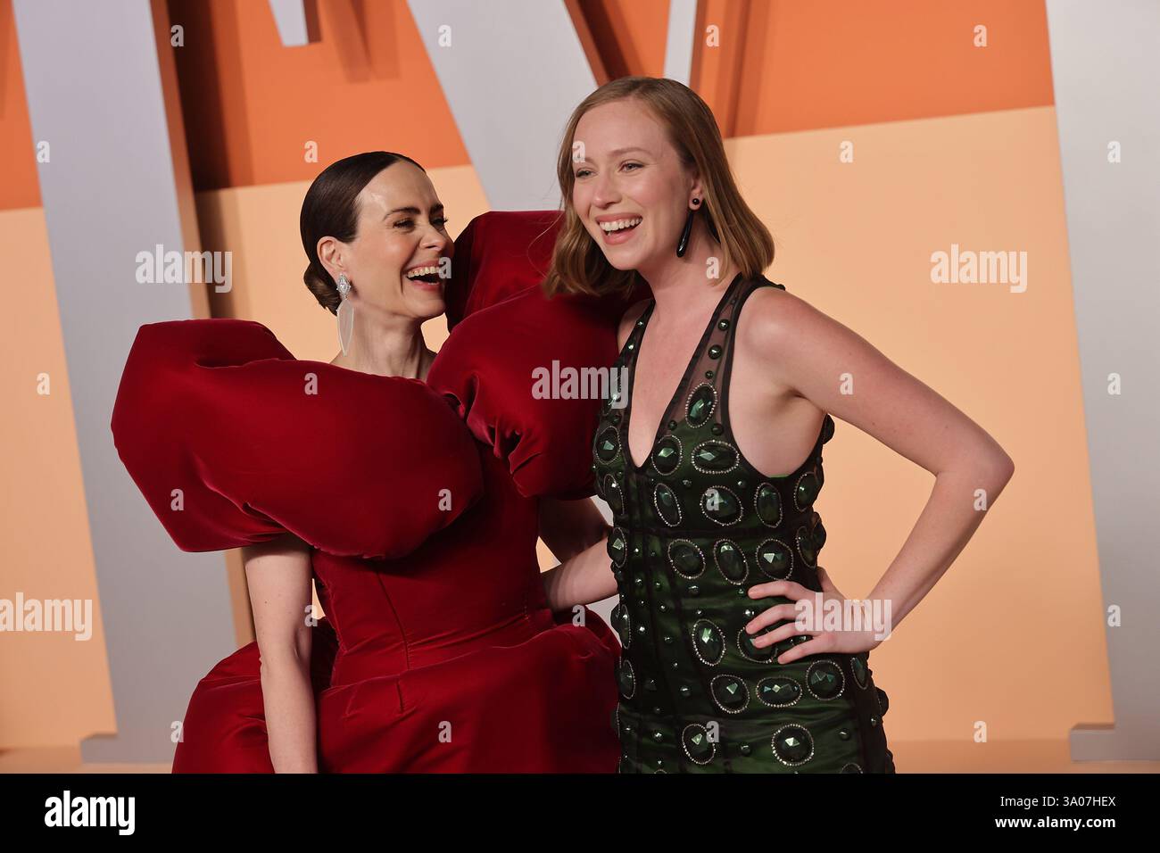 Sarah Paulson, Hannah Einbinder attend the 2025 Vanity Fair Oscar Party ...