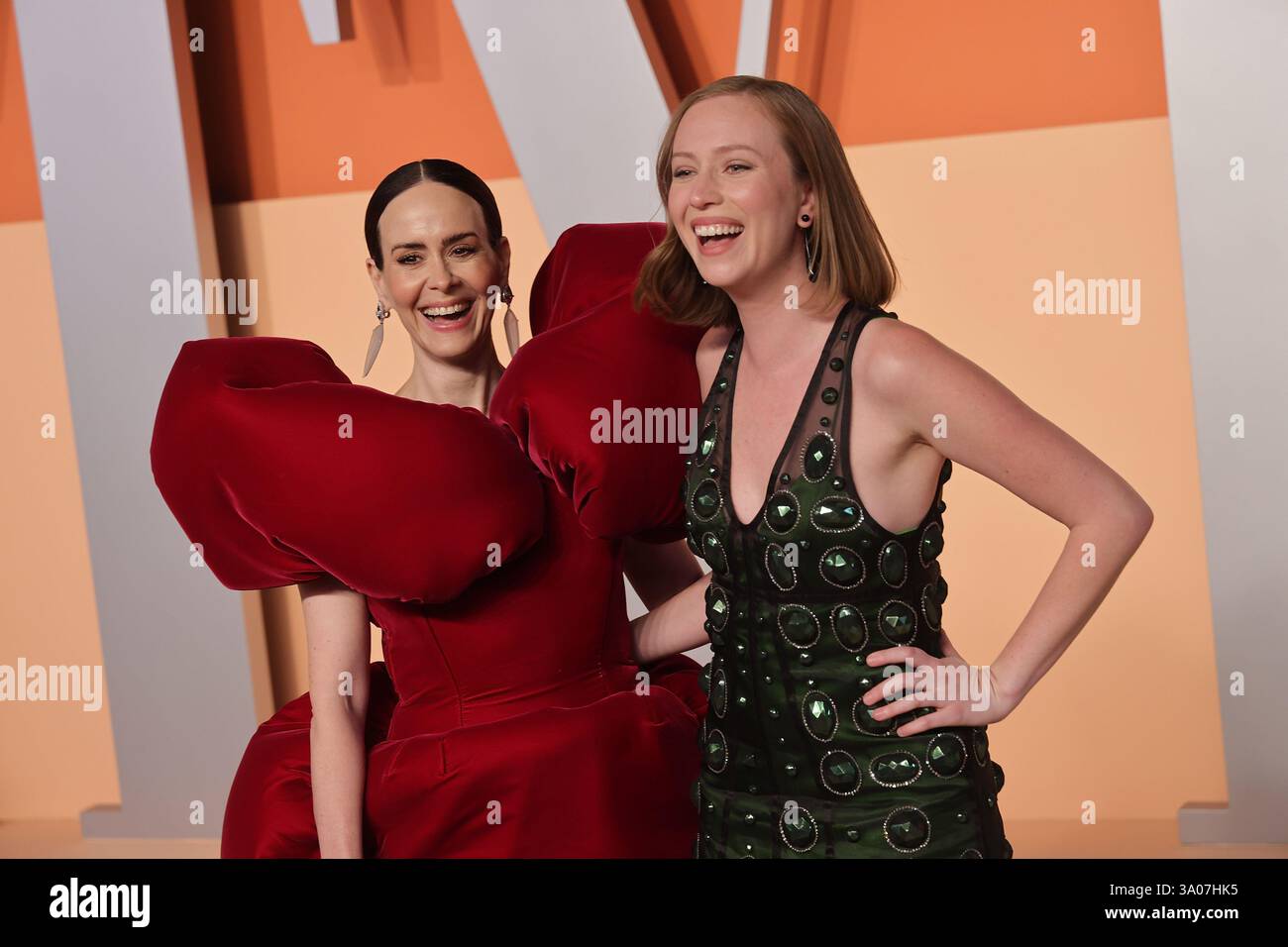 Sarah Paulson, Hannah Einbinder attend the 2025 Vanity Fair Oscar Party ...