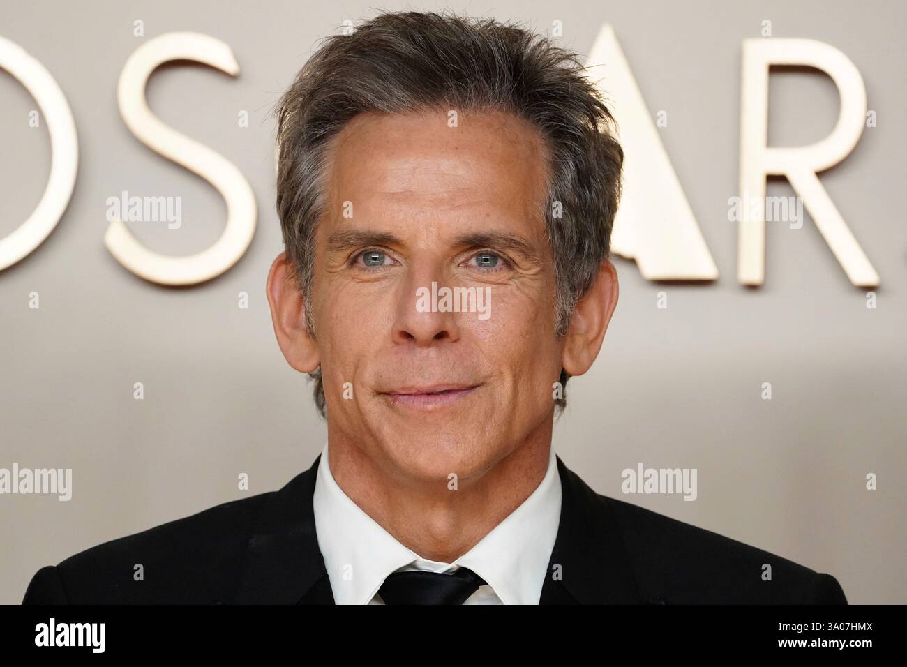 Ben Stiller poses in the press room at the Oscars on Sunday, March 2, 2025, at the Dolby Theatre ...