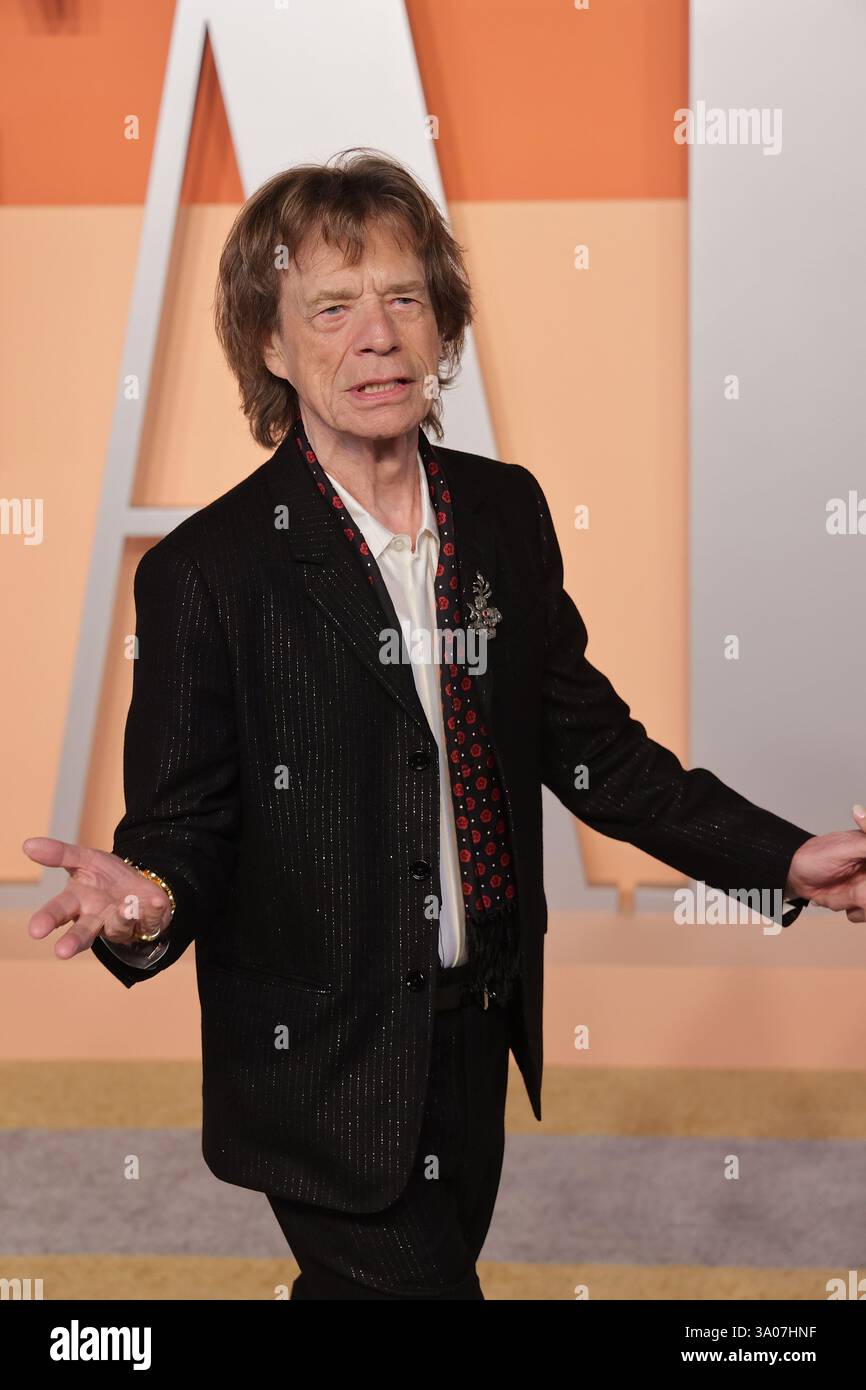 Mick Jagger attends the 2025 Vanity Fair Oscar Party at Wallis ...