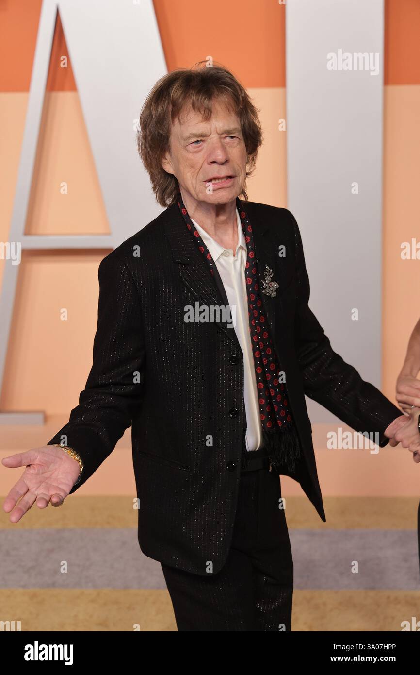 Mick Jagger attends the 2025 Vanity Fair Oscar Party at Wallis ...