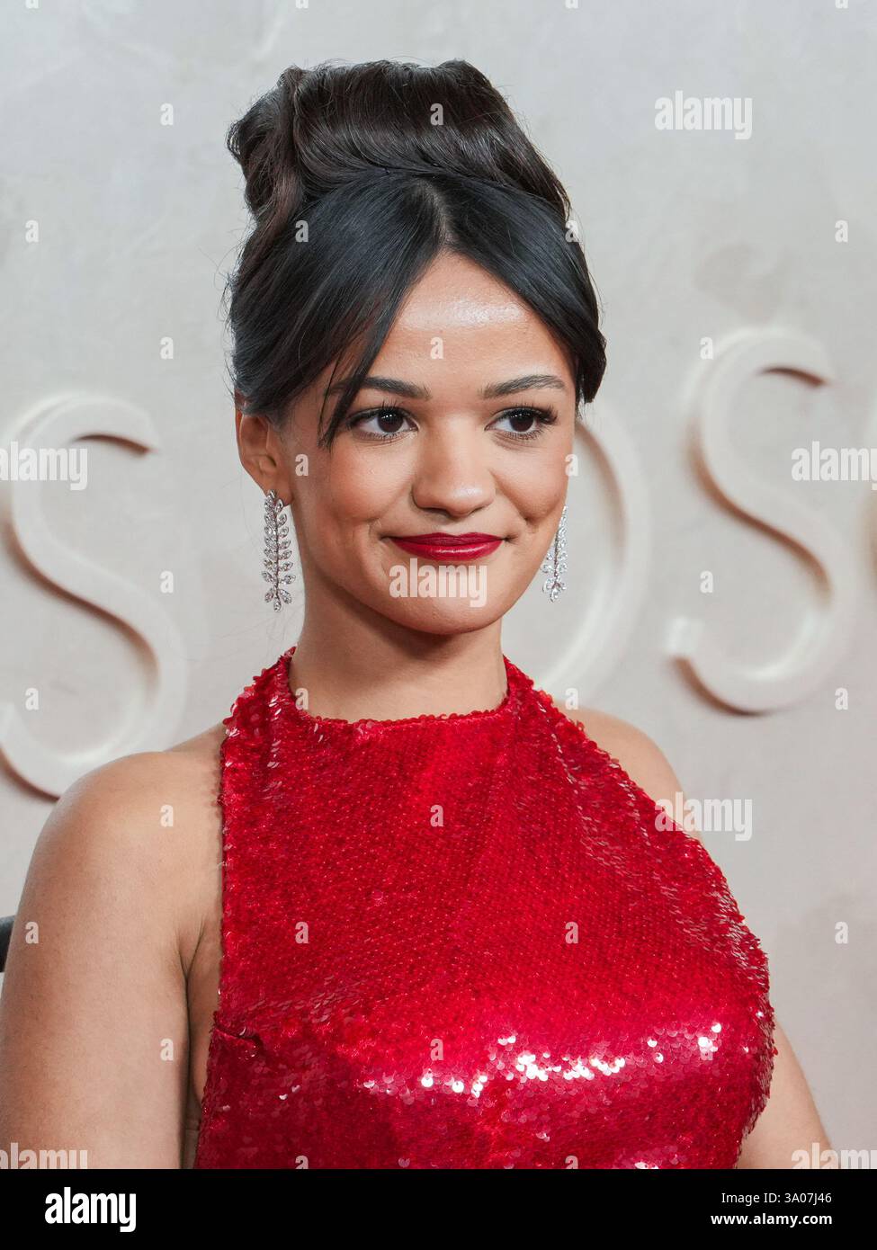 Marissa Bode walking on the red carpet at the The 97th Academy Awards ...