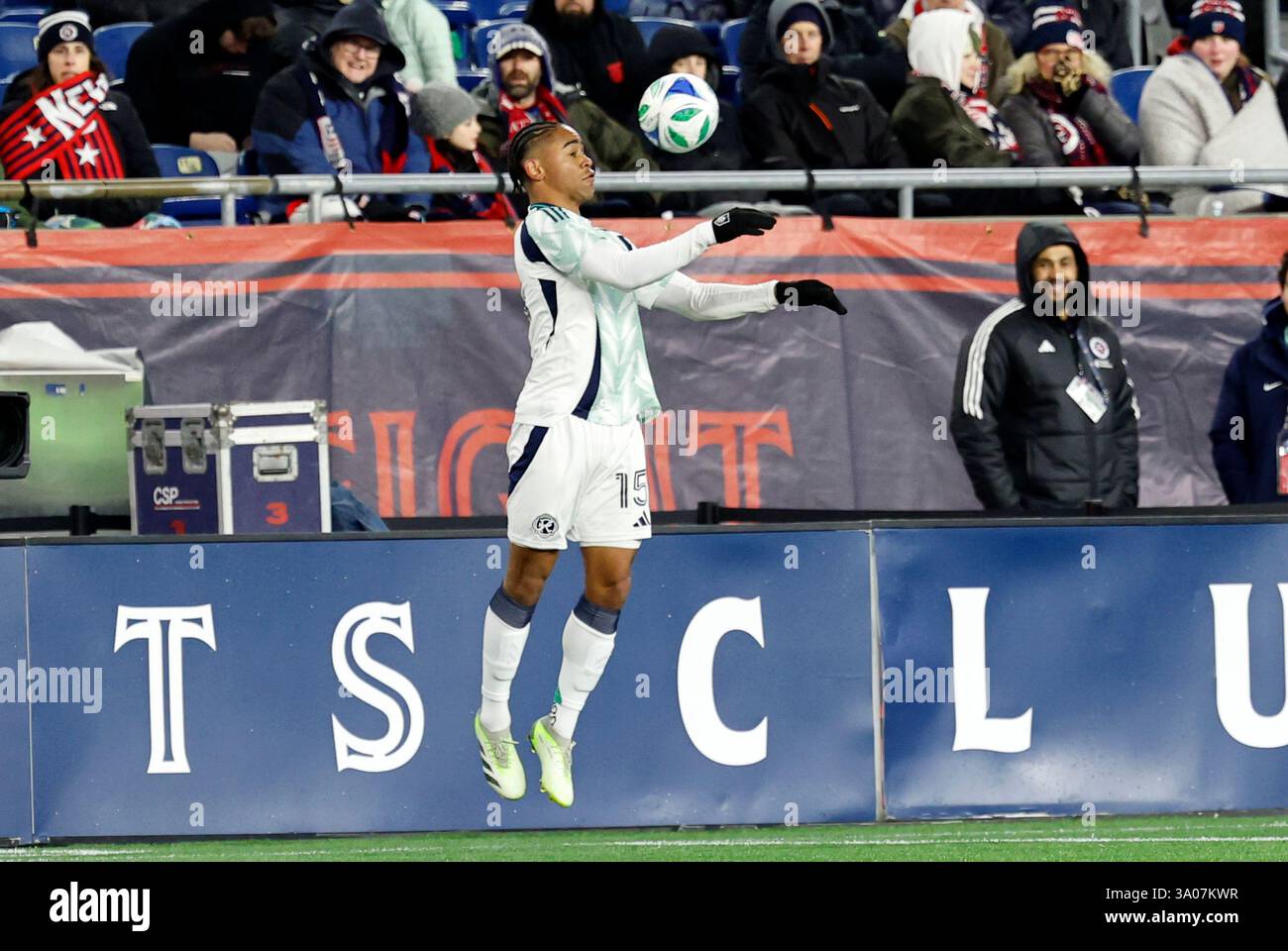 FOXBOROUGH, MA - MARCH 01: Brandon Bye #15 of New England Revolution ...