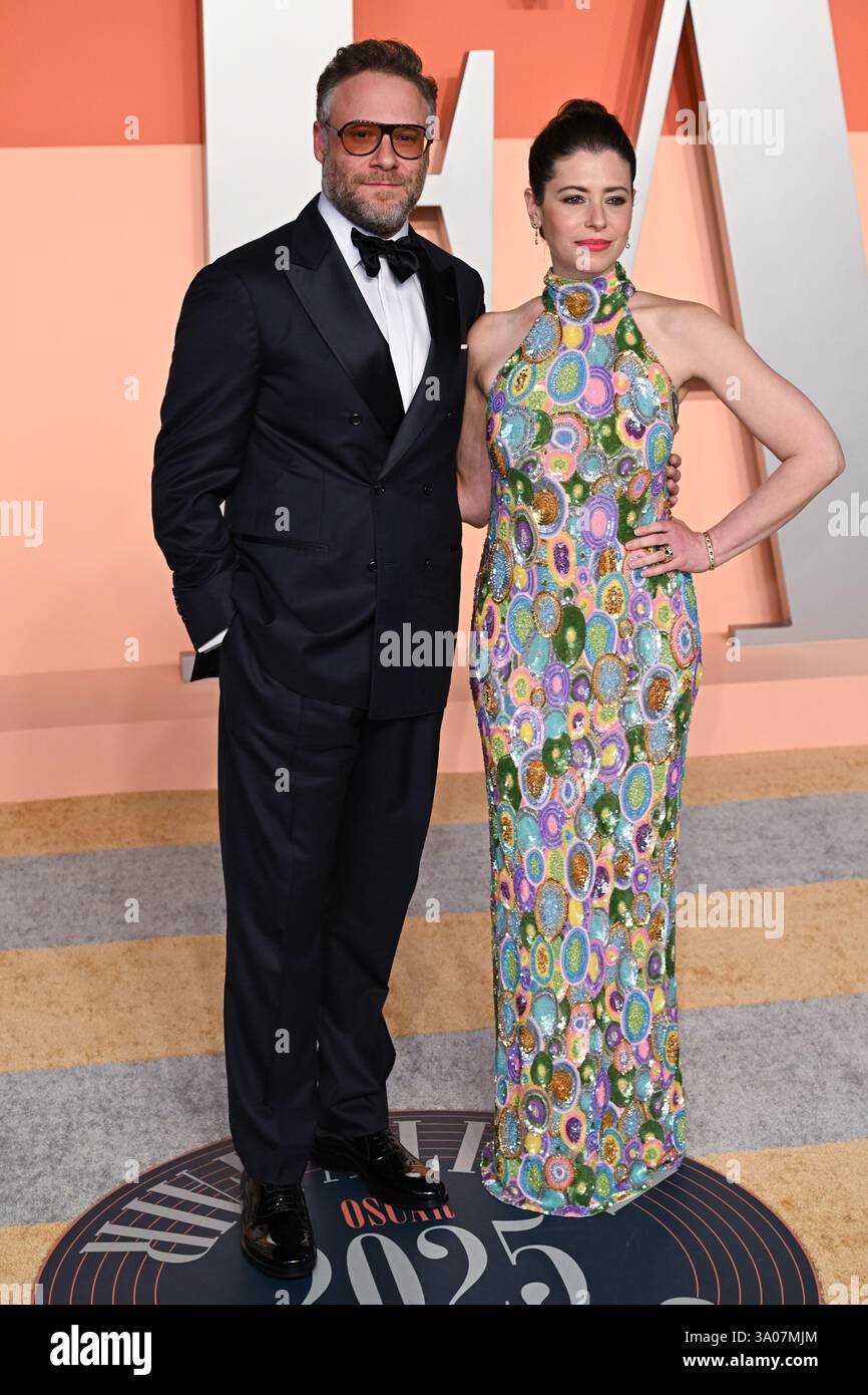 Los Angeles, USA. March 2nd, 2025. Seth Rogan and Lauren Miller ...