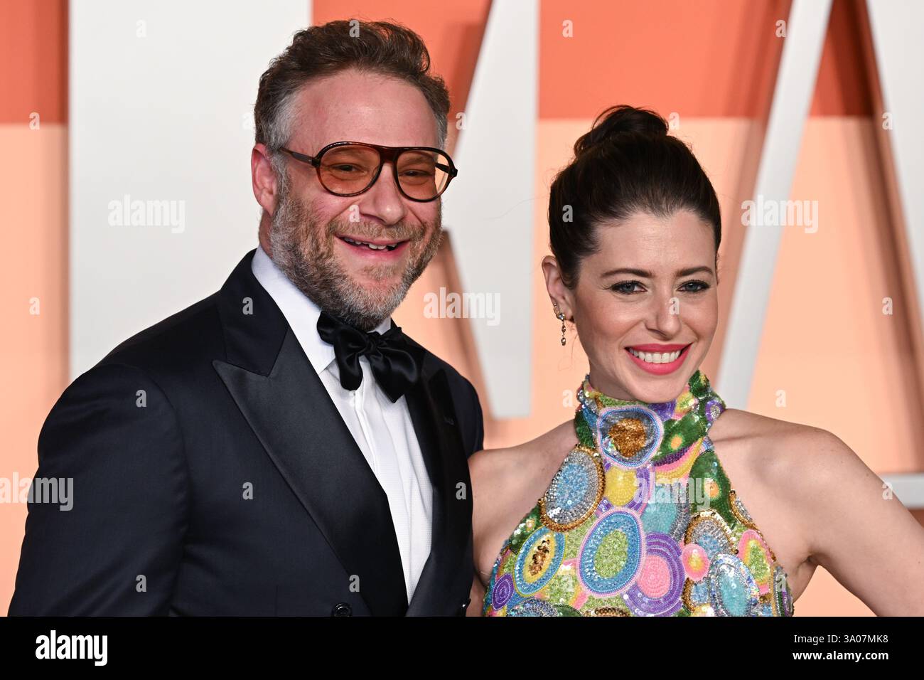 Los Angeles, USA. March 2nd, 2025. Seth Rogan and Lauren Miller ...