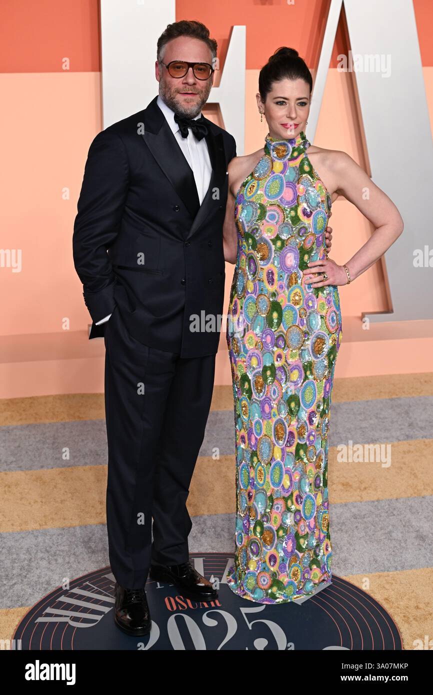 Los Angeles, USA. March 2nd, 2025. Seth Rogan and Lauren Miller ...