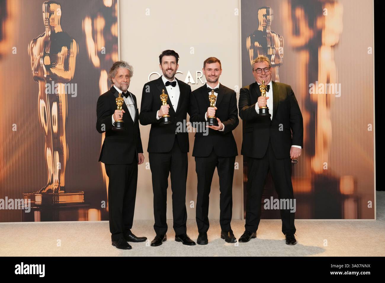 Paul Lambert, from left, Stephen James, Rhys Salcombe, and Gerd Nefzer ...