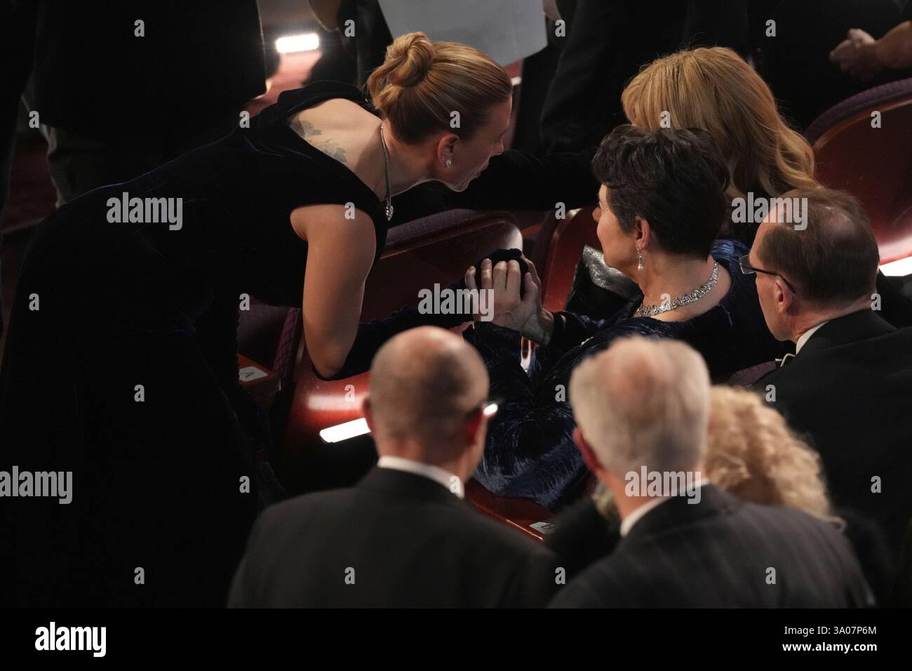 Scarlett Johansson, left, and Isabella Rossellini in the audience ...