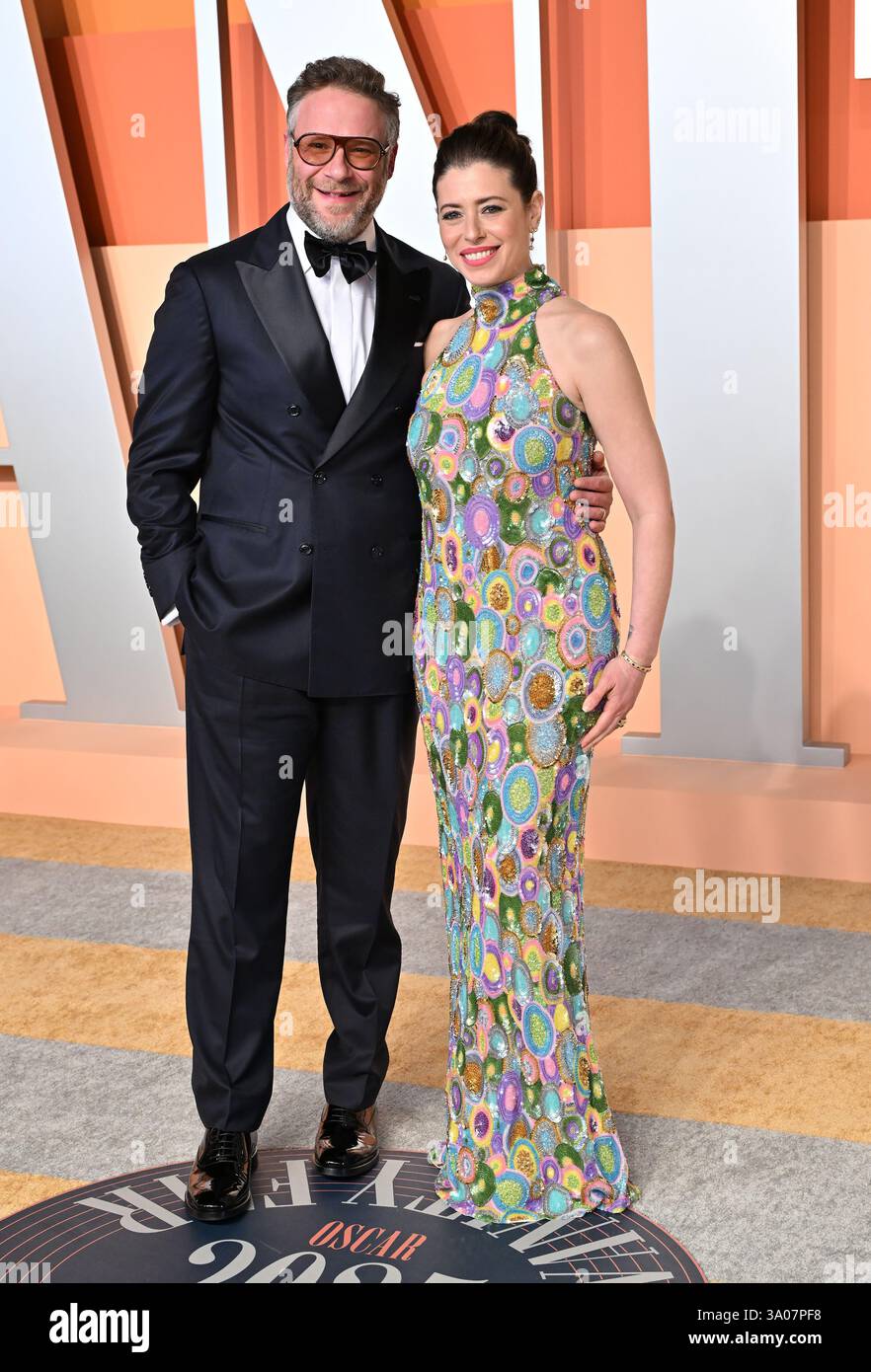 Beverly Hills, USA. 02nd Mar, 2025. Seth Rogan and Lauren Miller ...