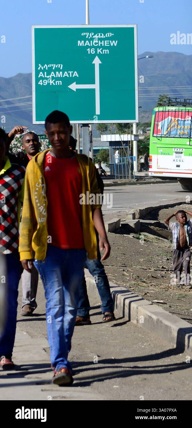 Tigrayan men walking on the road in Tigray, Ethiopia Stock Photo - Alamy