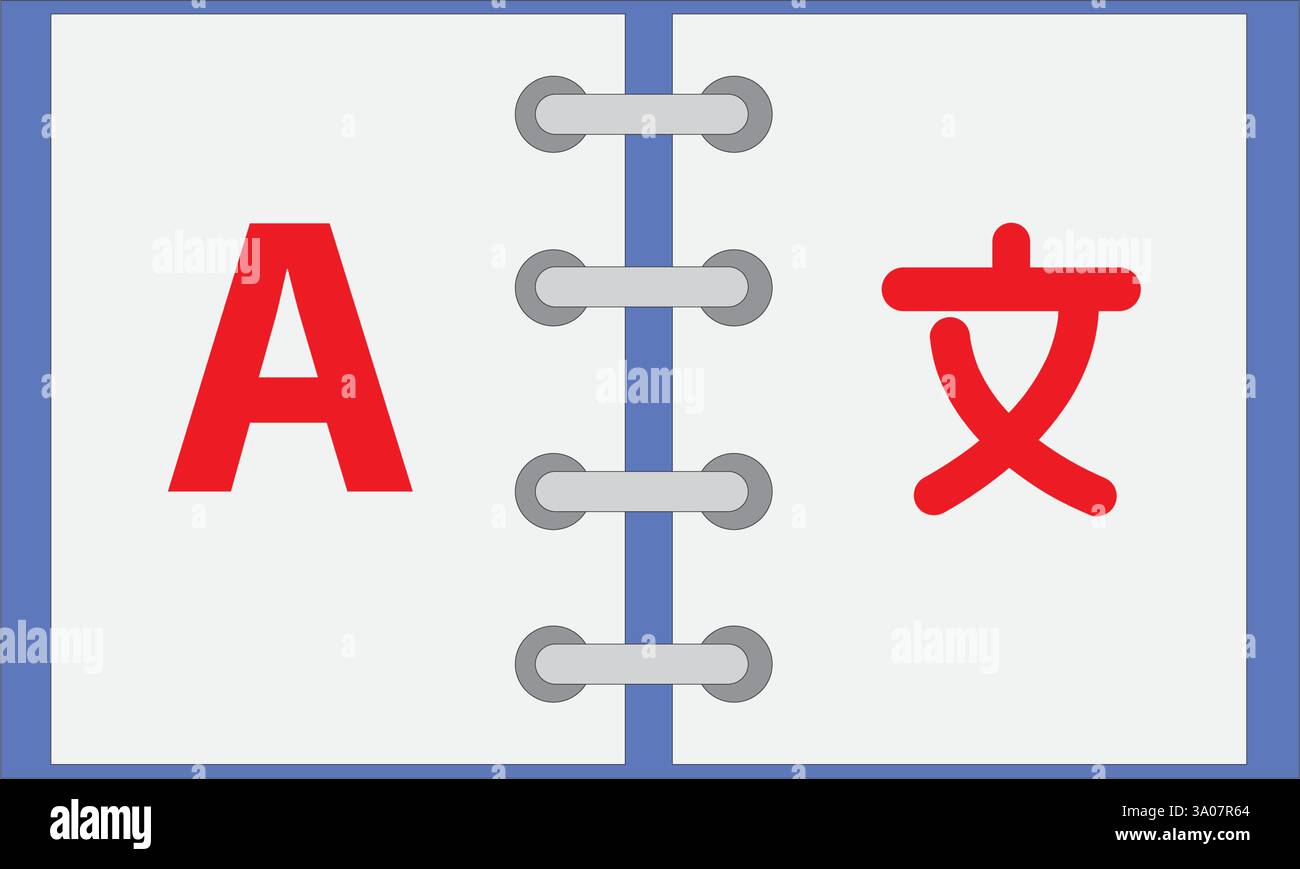 illustration creative vocabulary open book dictionary elearning ...