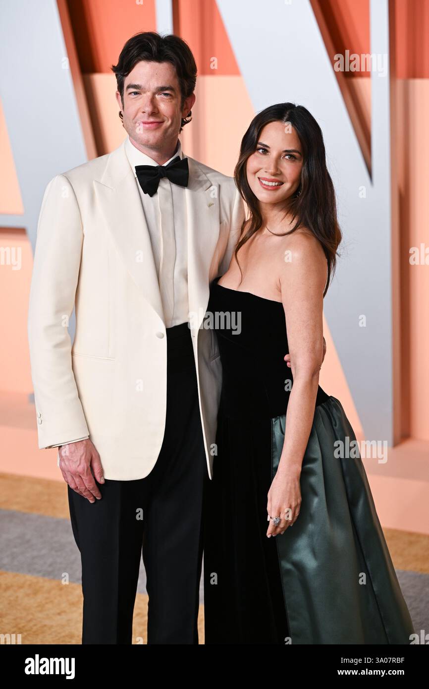 Los Angeles, USA. March 2nd, 2025. John Mulaney and Olivia Munn ...
