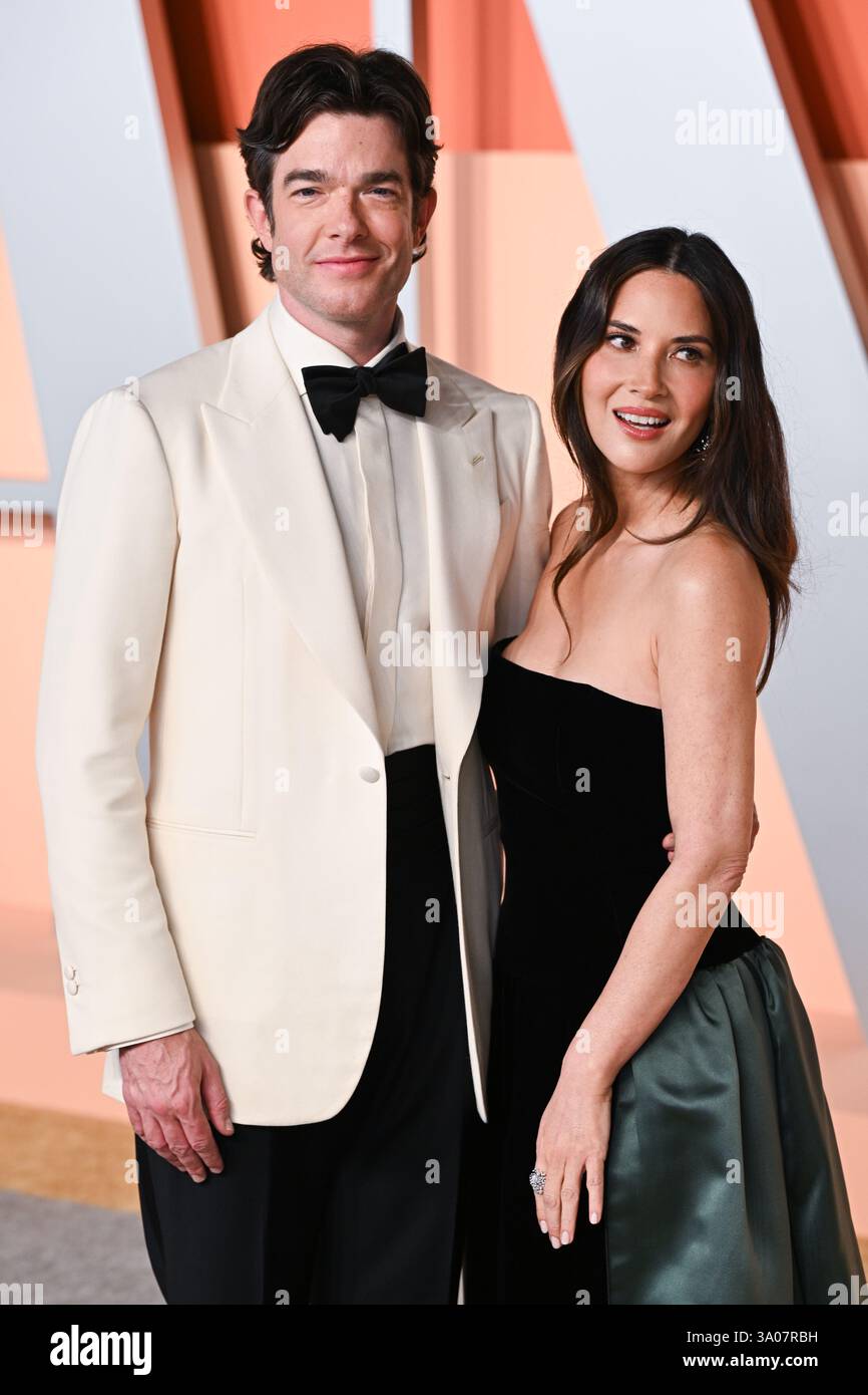 Los Angeles, USA. March 2nd, 2025. John Mulaney and Olivia Munn ...