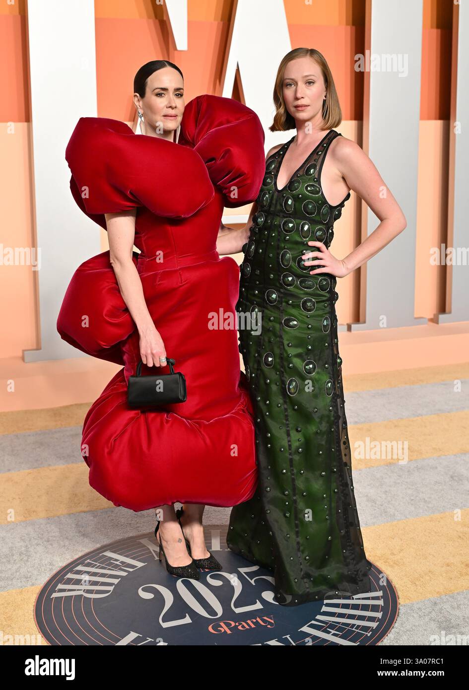 Sarah Paulson and Hannah Einbinder arriving at the Vanity Fair Oscar ...