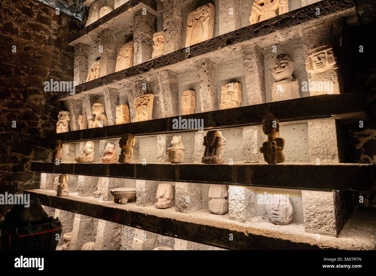 The stone structure resembles a stepped pyramid, showcasing ancient ...