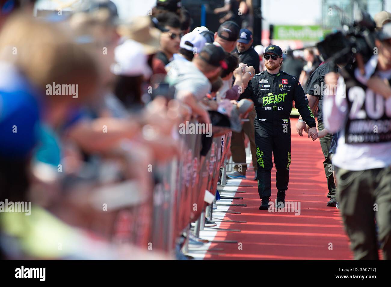 March 2, 2025: Tyler Reddick (45) 23XI Racing Toyota walking the red ...