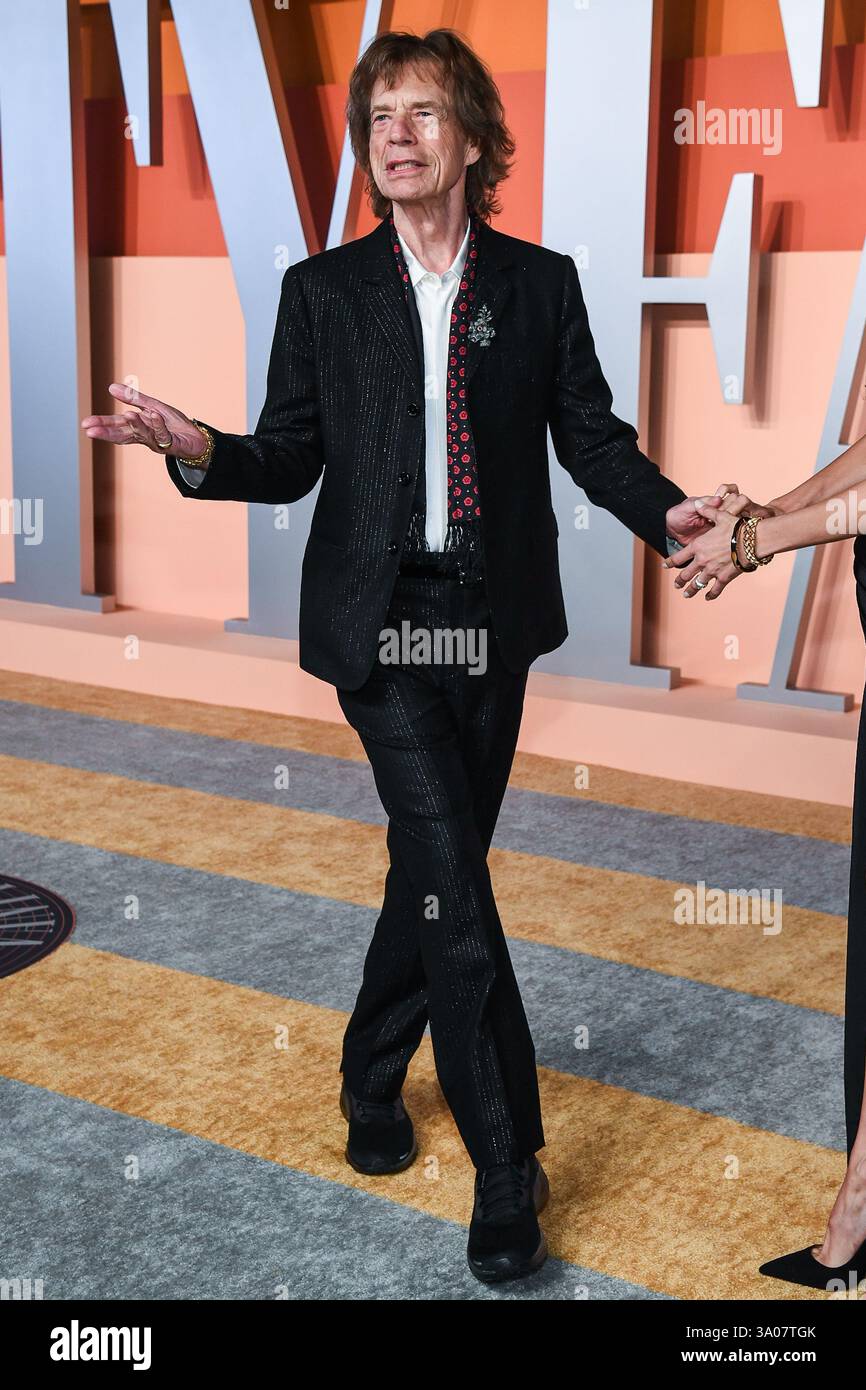 USA. 02nd Mar, 2025. Mick Jagger walking on the red carpet at the 2025 ...