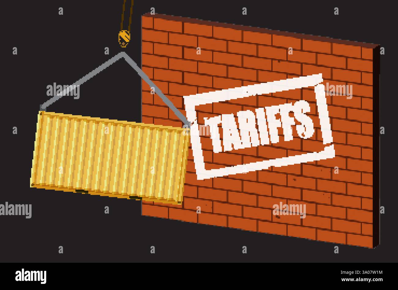 Illustration of tariffs affecting global trade dynamics Stock Vector ...