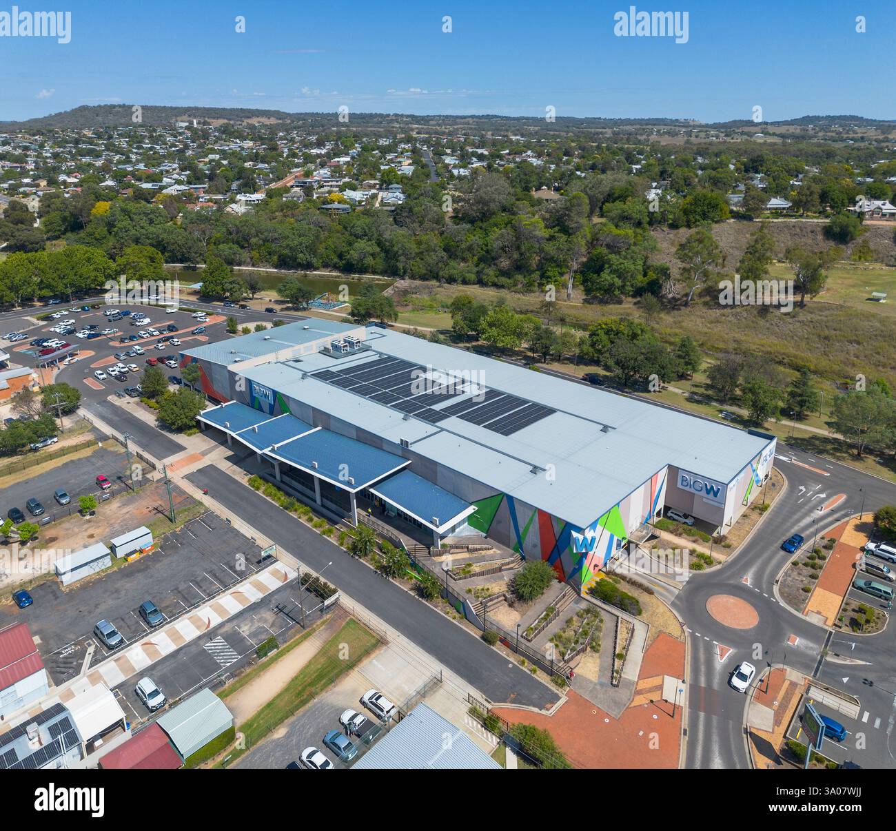 Aerial view of Big W in Inverell, New South Wales, Australia Stock ...