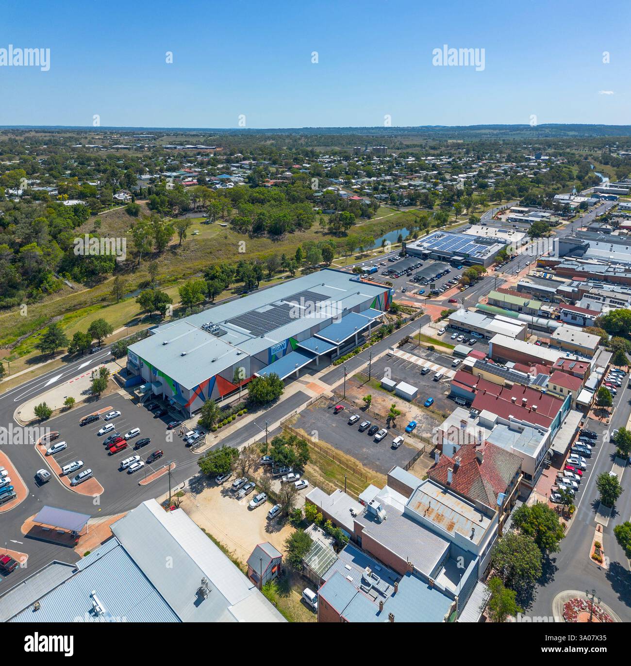 Aerial view of Big W in Inverell, New South Wales, Australia Stock ...