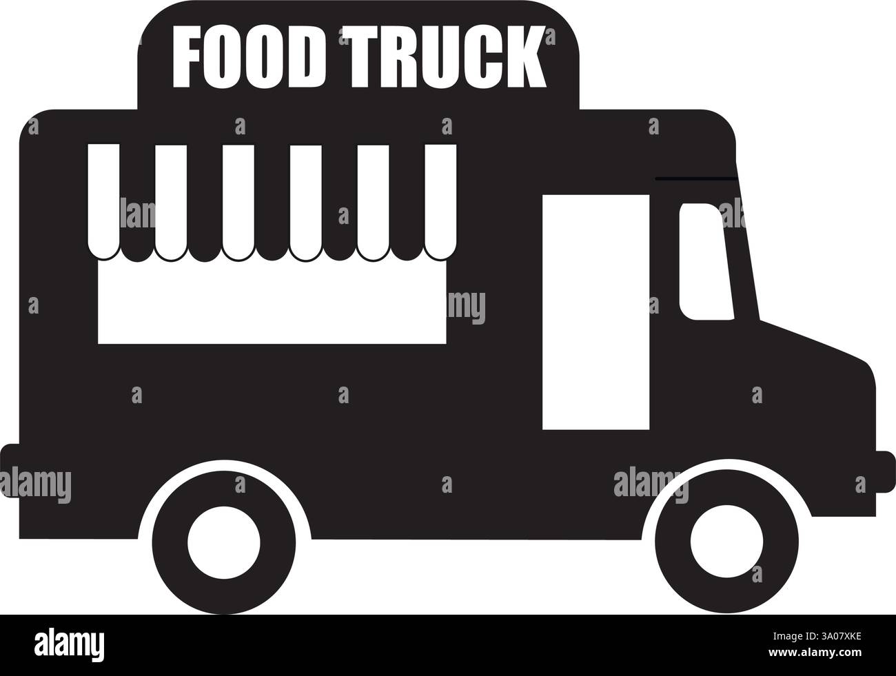 Food truck logo icon. Vector foodtruck kitchen street van design icon ...