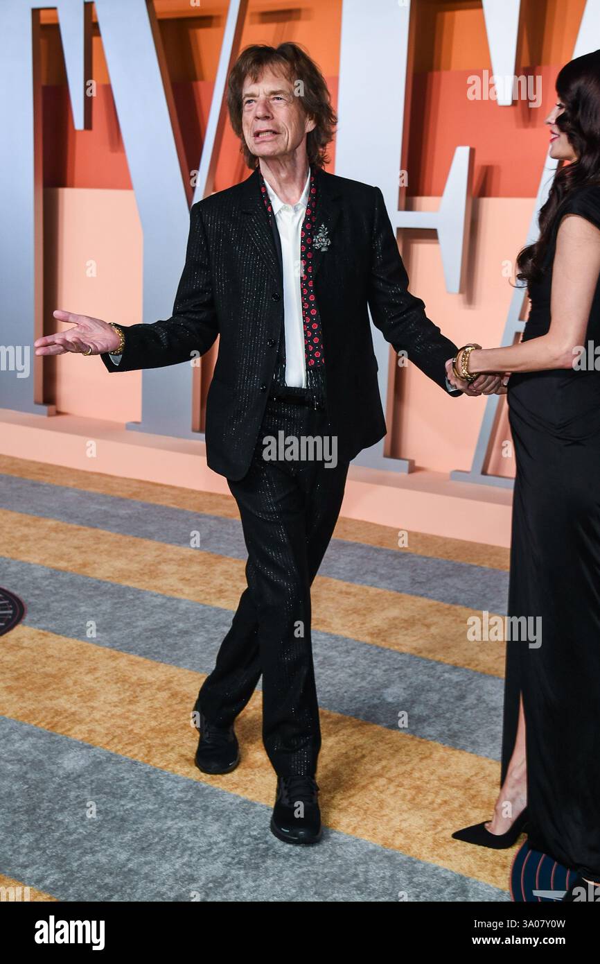 USA. 02nd Mar, 2025. Mick Jagger walking on the red carpet at the 2025 ...